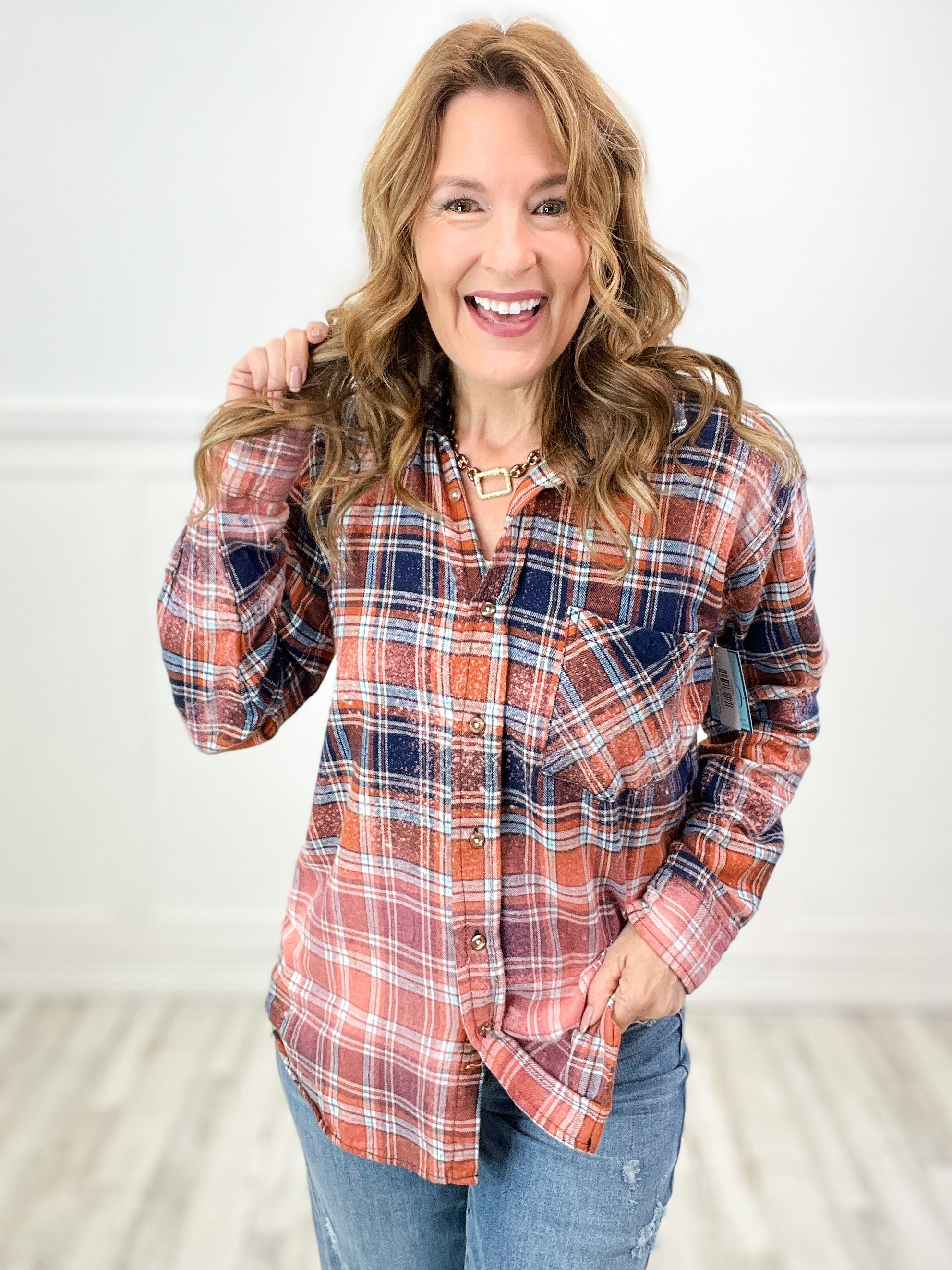 Nashville Bleached Flannel Top – Emma Lou's Boutique